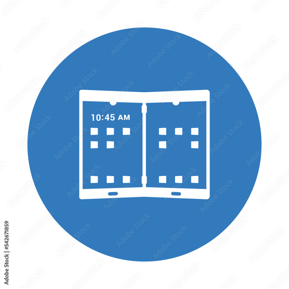 Duo, folding, smartphone icon. Blue color design. Stock Vector | Adobe ...