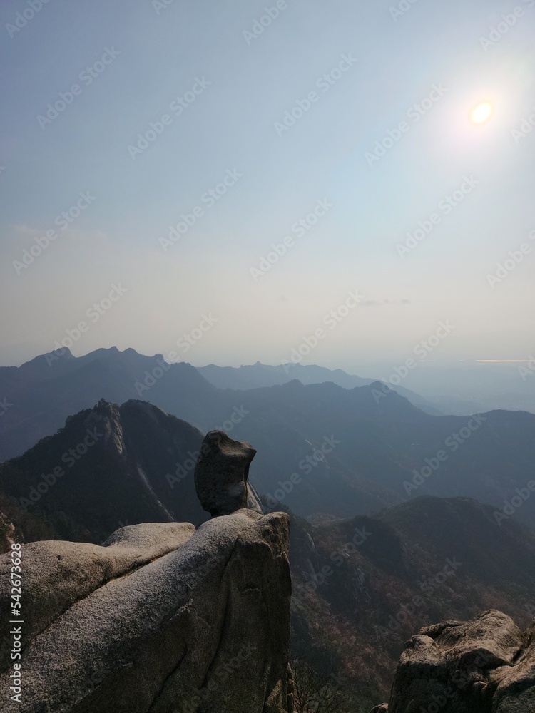 Bukhansan National Park - Baekundae Peak - autumn mountains. hiking ...