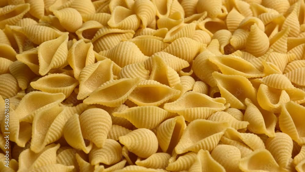 Conchiglie, Shells or Seashells Pasta Wallpaper. Spiral Raw Macaroni ...