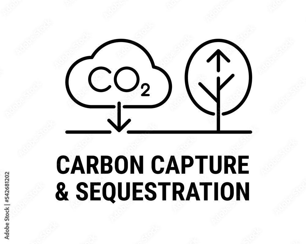 Carbon Capture and Sequestration vector icon illustration concept Stock ... Carbon Capture and Sequestration vector icon illustration concept Stock ...