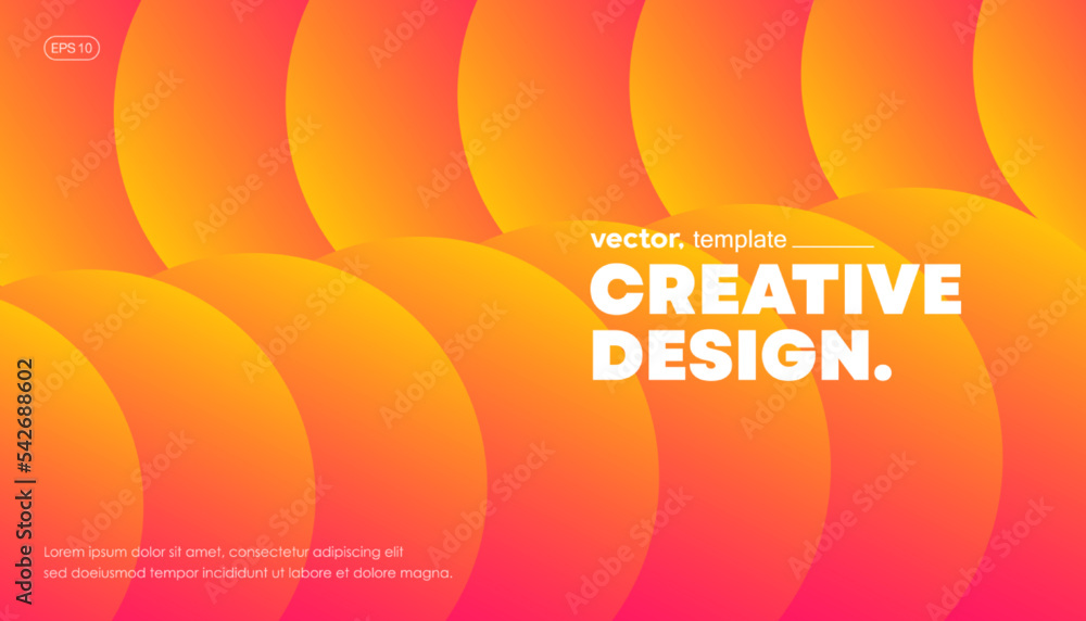 Abstract dynamic background with gradient composition. Creative graphic ...