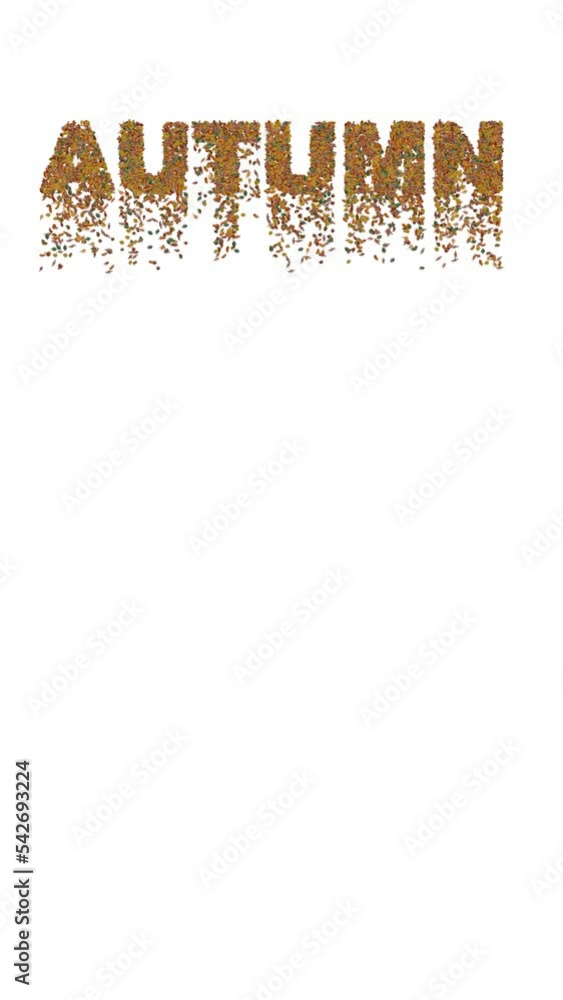 Vidéo Stock Falling Autumn Leaves. The word autumn made from leaves ...