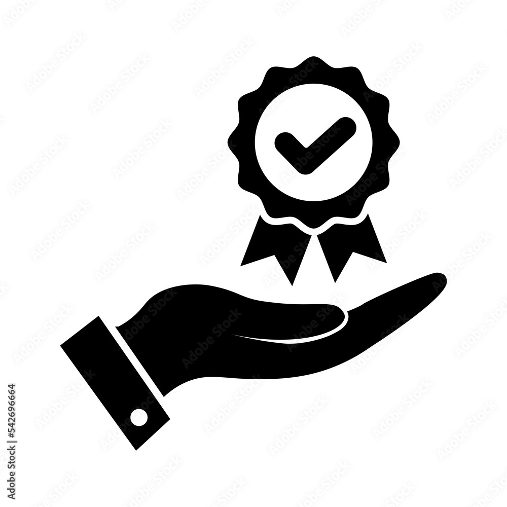 Check best option icon in flat style. Service offer symbol . isolated ...