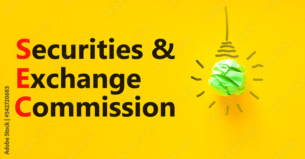 SEC securities and exchange commission symbol. Concept words SEC ...