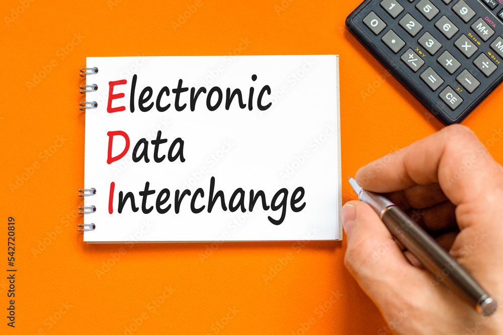 EDI electronic data interchange symbol. Concept words EDI electronic ...