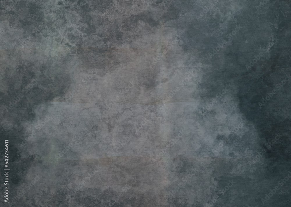 Abstract dark blue grey background with faint and drips, spilled bent ...