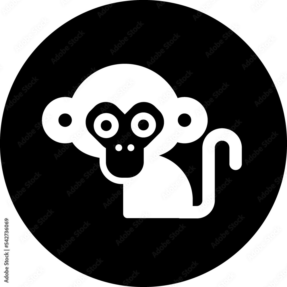 Monkey head cartoon symbol Stock Illustration | Adobe Stock