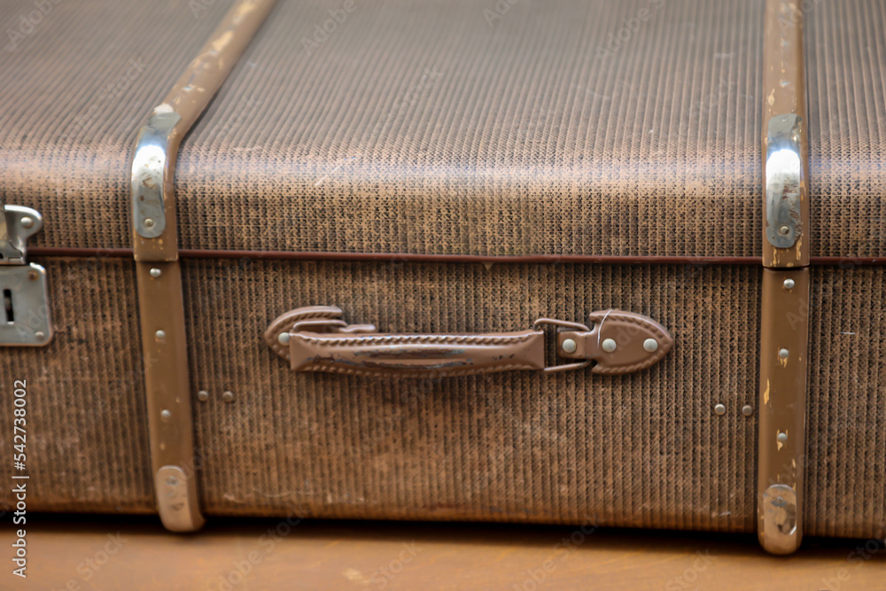 Details eines alten Koffers, so wie er vor 50 Jahren genutzt wurde ...