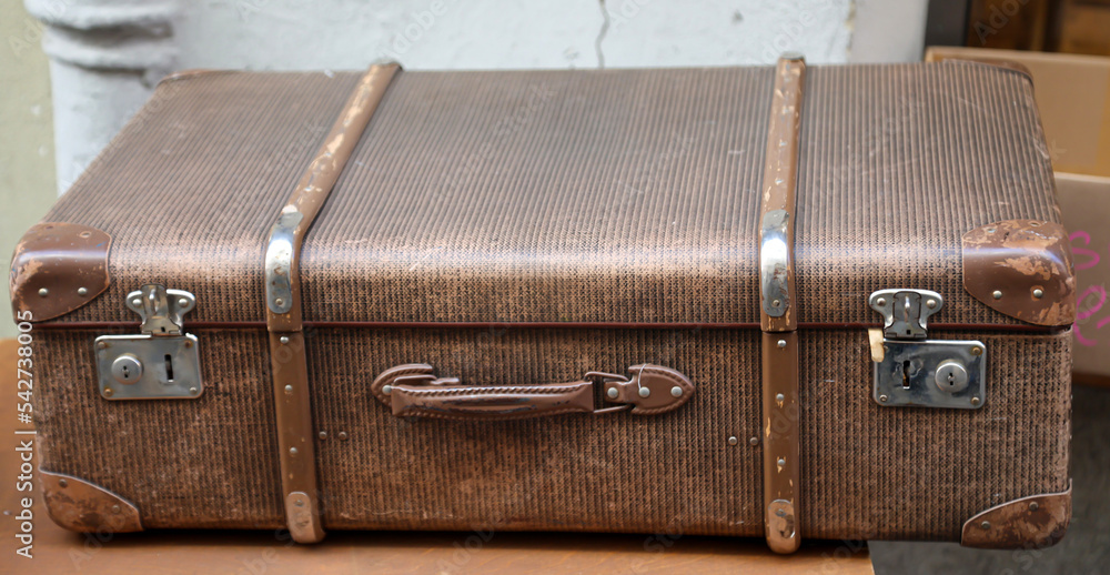 Details eines alten Koffers, so wie er vor 50 Jahren genutzt wurde ...