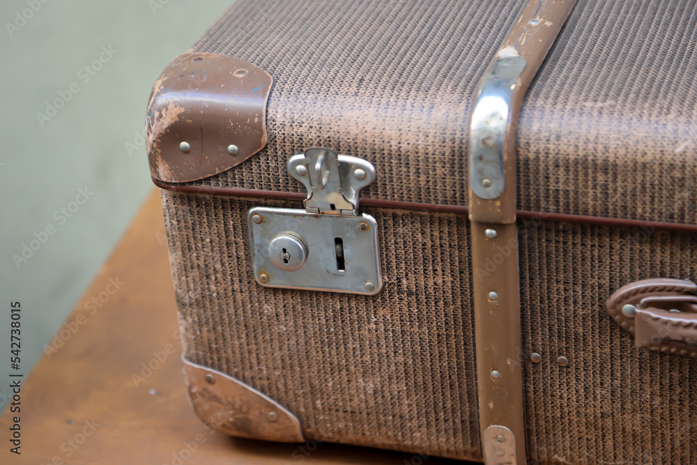 Details eines alten Koffers, so wie er vor 50 Jahren genutzt wurde ...