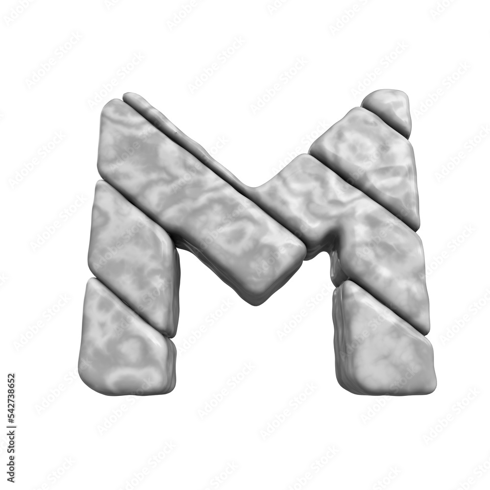 Symbol made of marble. bottom view. letter m Stock Illustration | Adobe ...