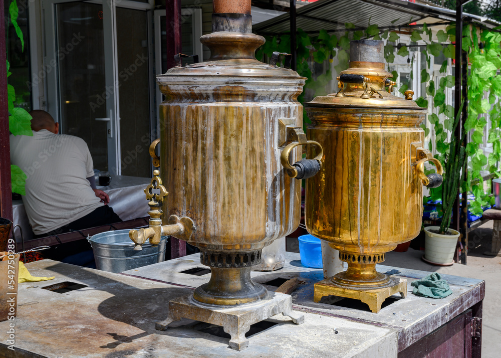 Russian samovars over 100 years old, awarded with medals of exhibitions ...