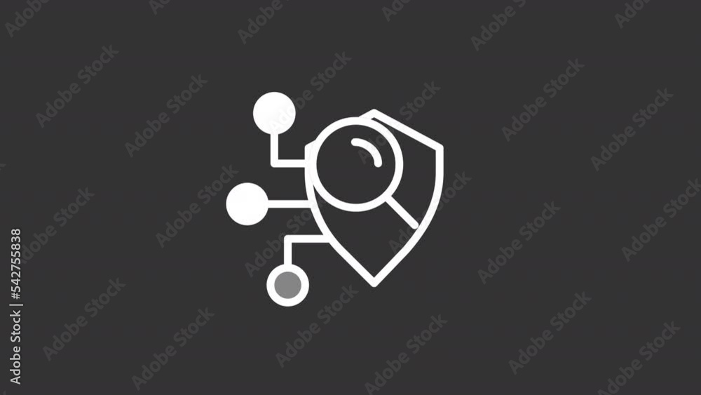 Animated scan white line icon. Detecting system weaknesses. Search ... Animated scan white line icon. Detecting system weaknesses. Search ...