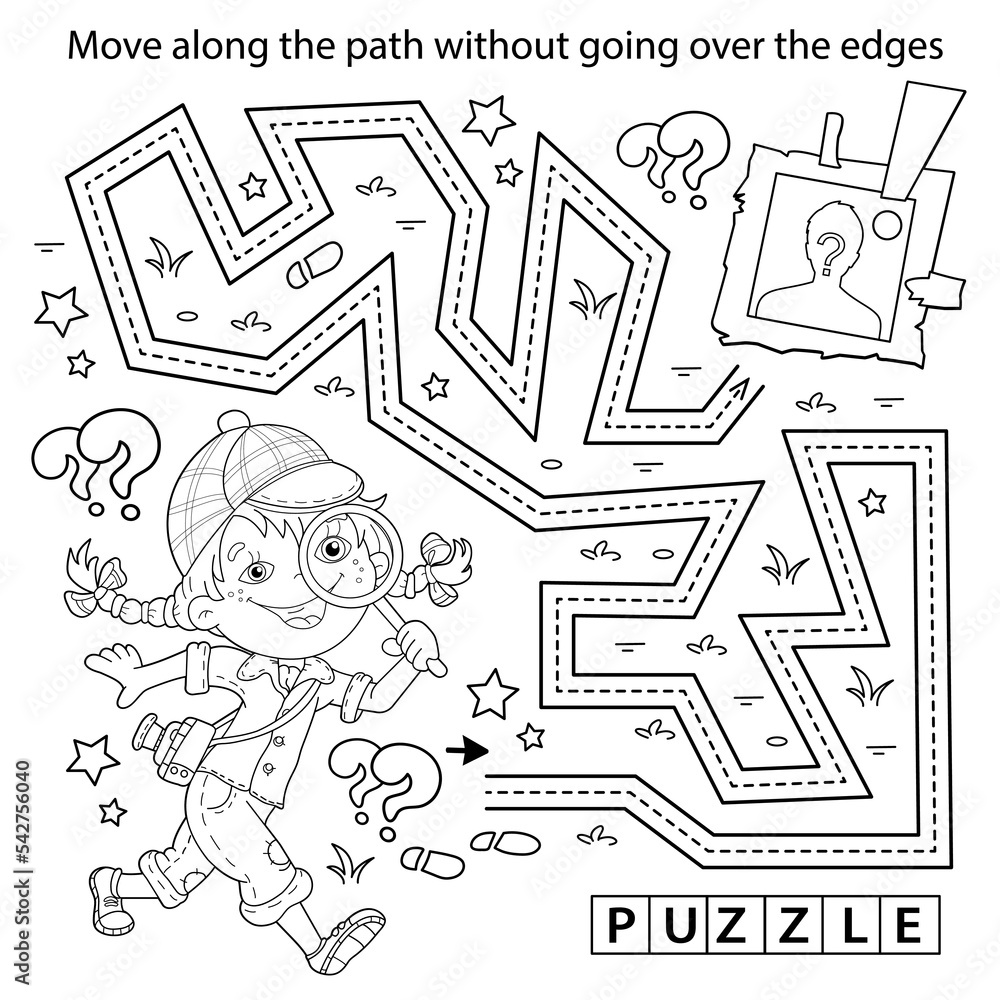 Handwriting Practice Sheet Simple Educational Game Or Maze Coloring handwriting-practice-sheet-simple-educational-game-or-maze-coloring