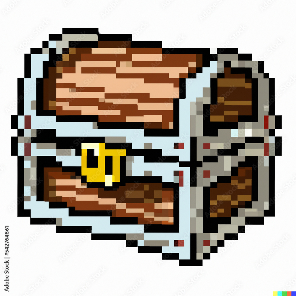 treasure chest from dungeon pixel art Stock-Illustration | Adobe Stock
