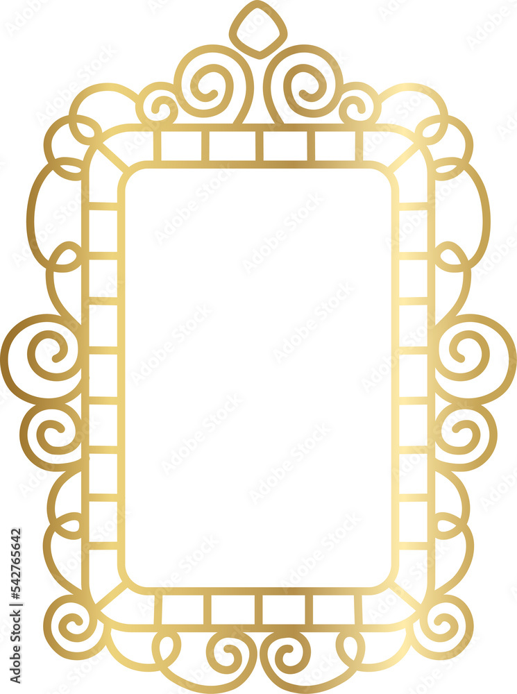 Princess frame. Royal mirror frame and majestic prince doodle border ...