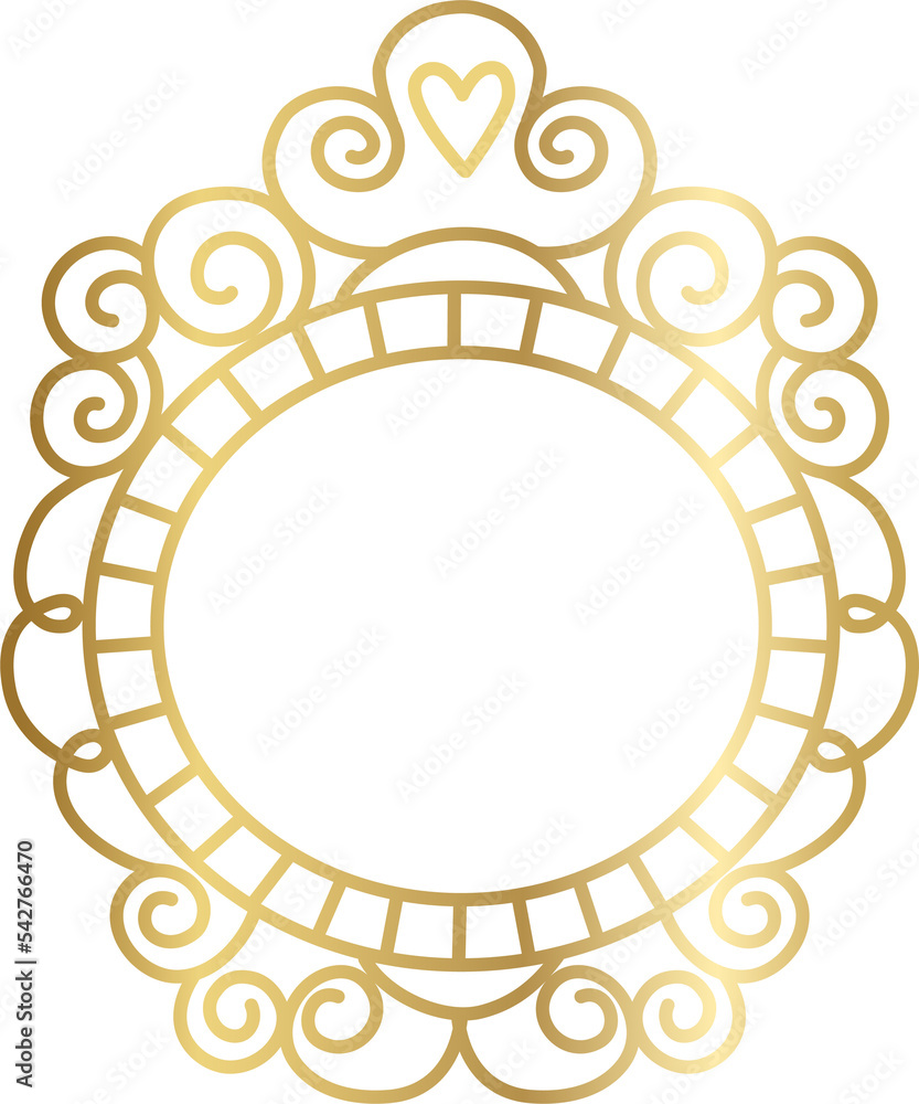Princess frame. Royal mirror frame and majestic prince doodle border ...
