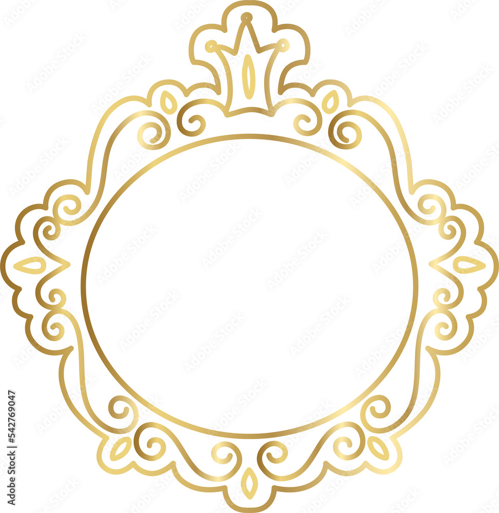 Princess frame. Royal mirror frame and majestic prince doodle border ...