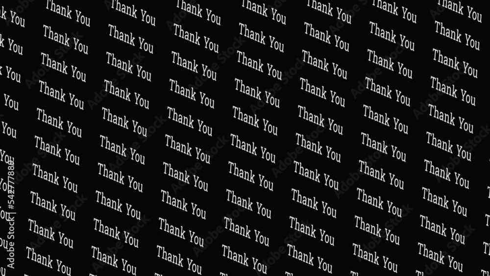 Animated thank you text dynamic banner background. Thank You white ...