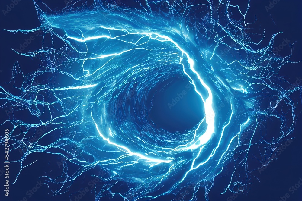 Realistic lightning bolts on a black transparent background. the charge ...