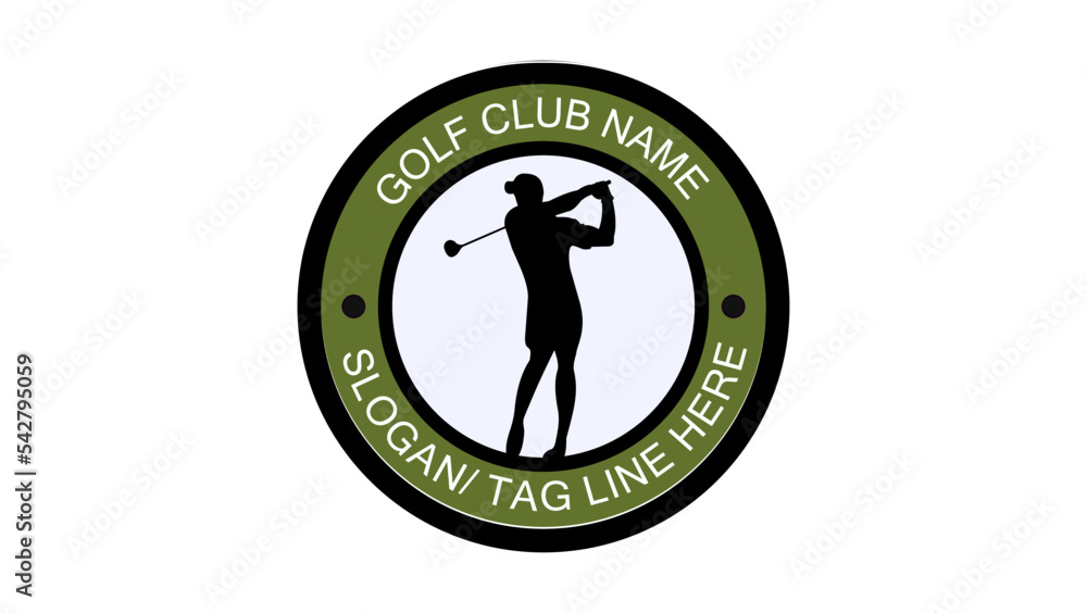 golf club logo design Stock Vector | Adobe Stock