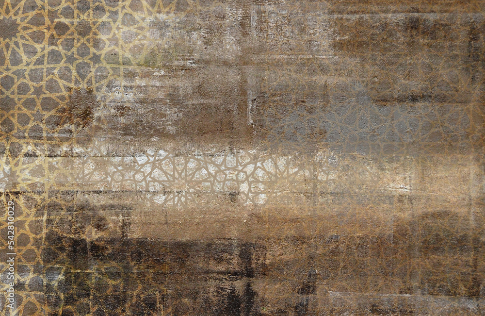 old wall texture and islamic pattern Stock Illustration | Adobe Stock