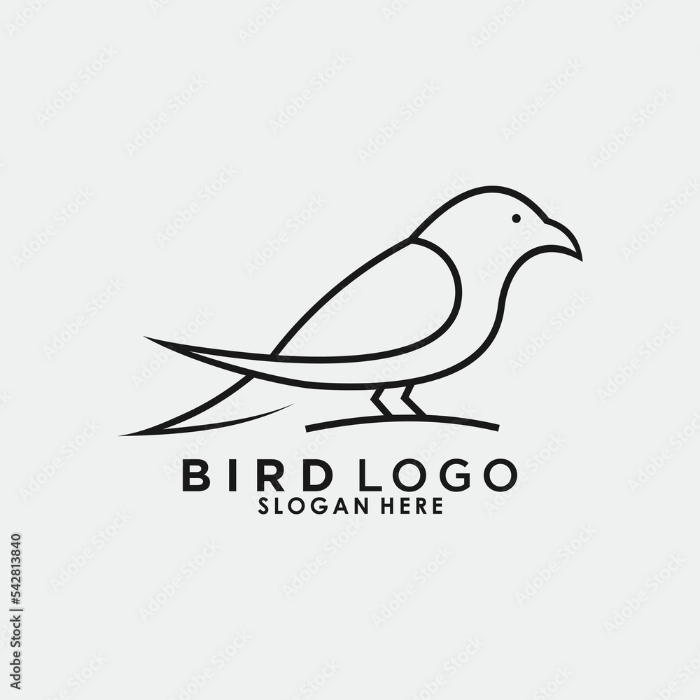 bird logo design with creative concept Stock Vector | Adobe Stock