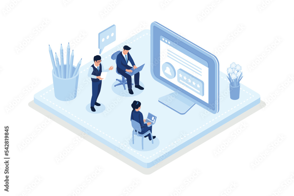 Various Online Survey and Rating Icons. Characters Filling Survey Form ... Various Online Survey and Rating Icons. Characters Filling Survey Form ...