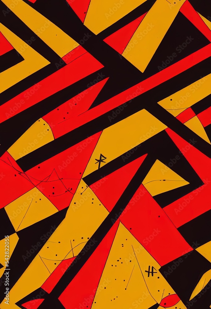 2d illustrated seamless pattern on a theme of freemasonry, satanism and ...