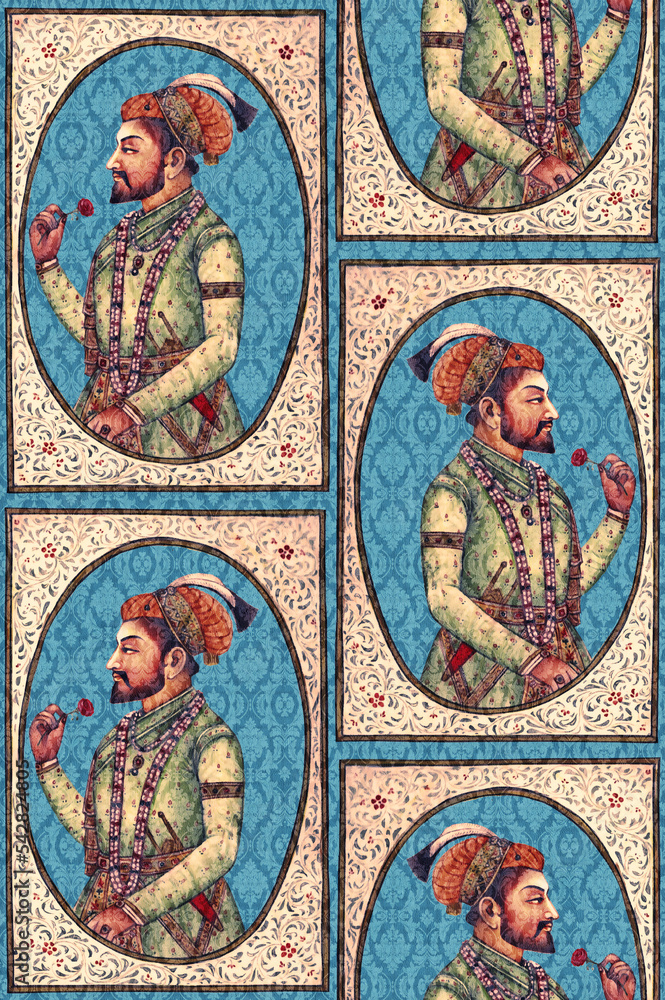 mosaic of jesus design of traditional Mughal surface pattern painted ...