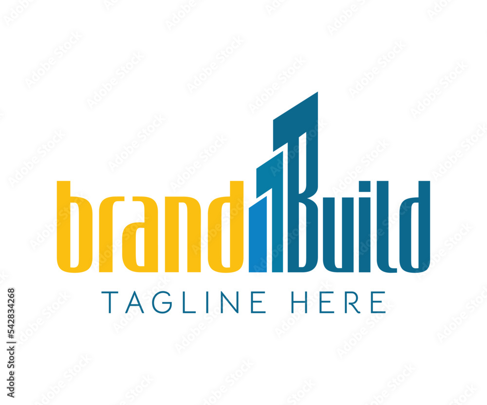 Modern build logo design. Abstract logo with building icon graphic ...
