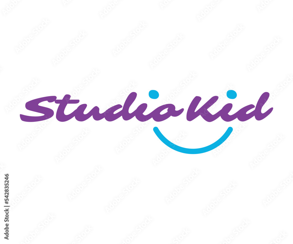 Kid photography studio logo icon design template. Smile baby icon and ...