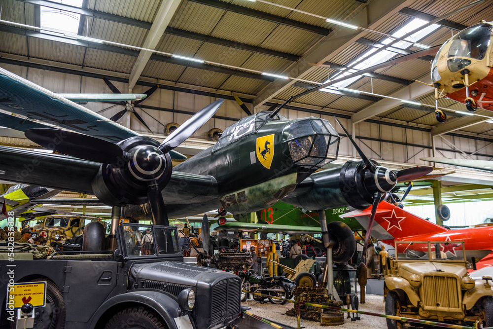 SINSHEIM, GERMANY - MAI 2022: black twin-engined bomber combat aircraft ...