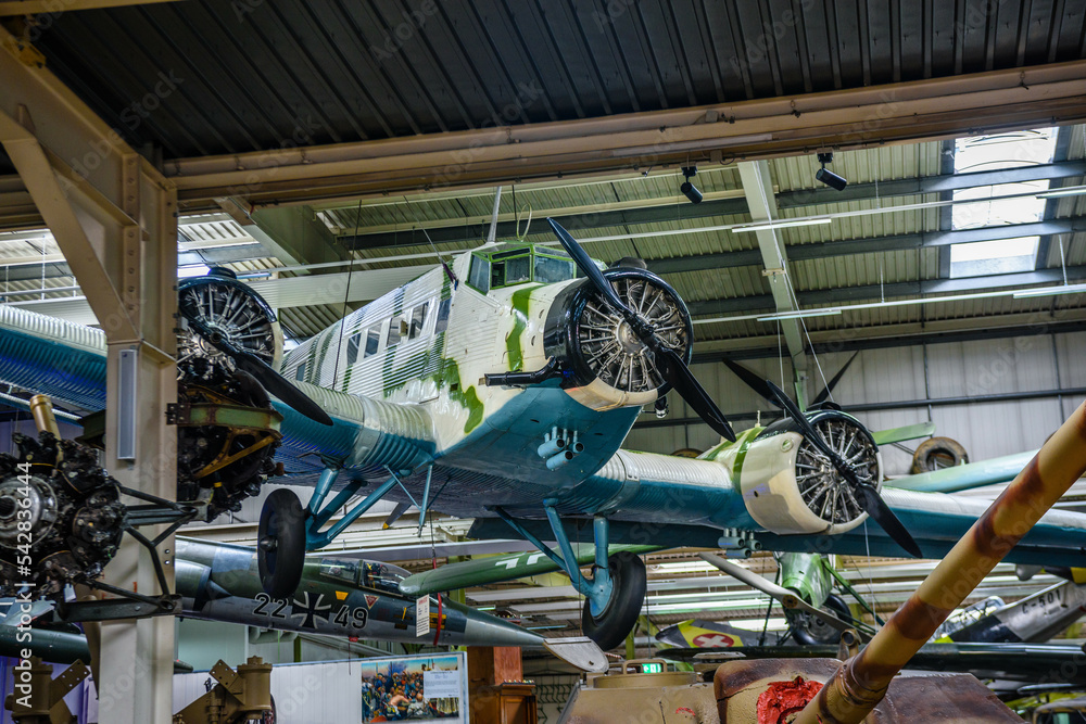 SINSHEIM, GERMANY - MAI 2022: transport medium bomber aircraft Junkers ...