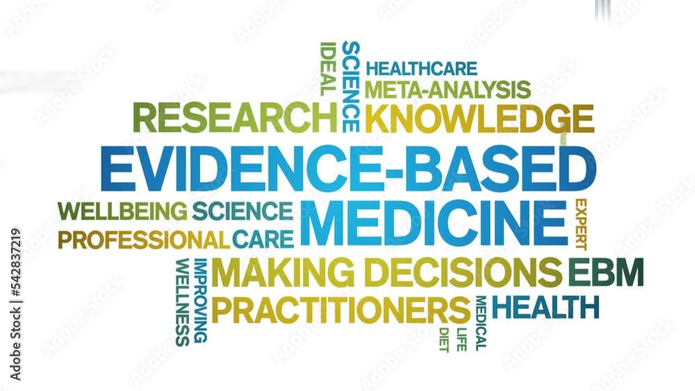 Evidence-Based Medicine animated tag word cloud;text design animation ...