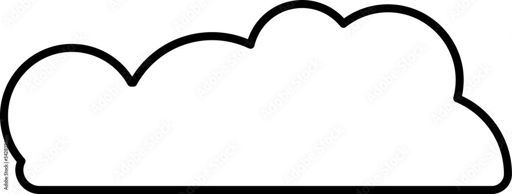 Cloud element in PNG type. Flat vector illustration style. Minimal ...