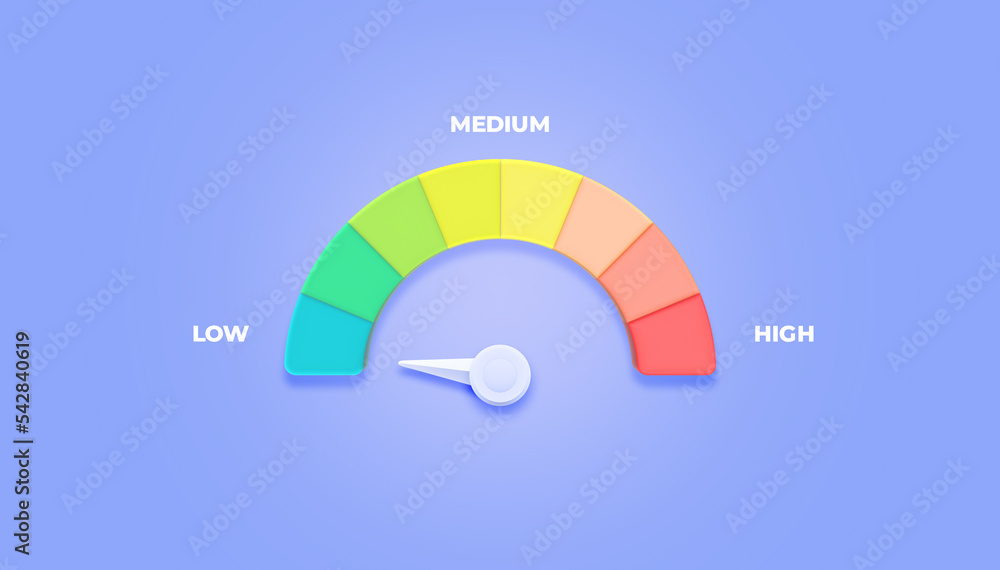 Risk Management, Arrow point scale speed low status green speedometer ...