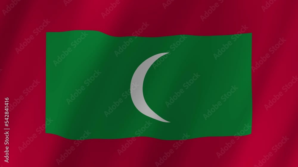 Maldives flag waving animation. seamless loop animation flag video ...