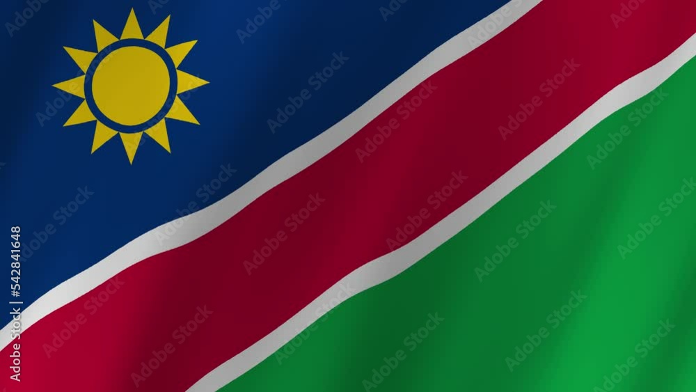 Namibia flag waving animation. seamless loop animation flag video ...