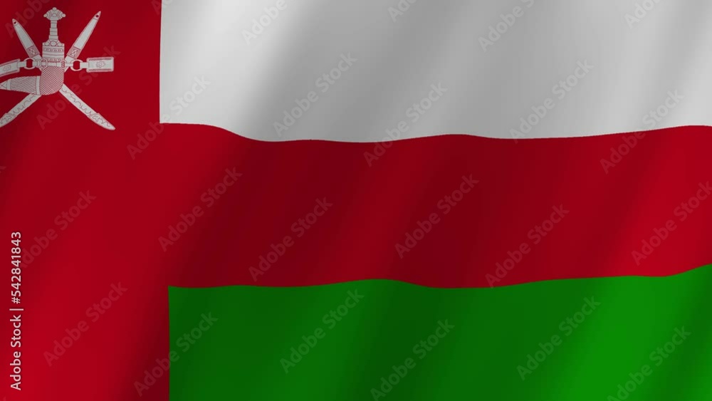 Oman flag waving animation. seamless loop animation flag video waving ...