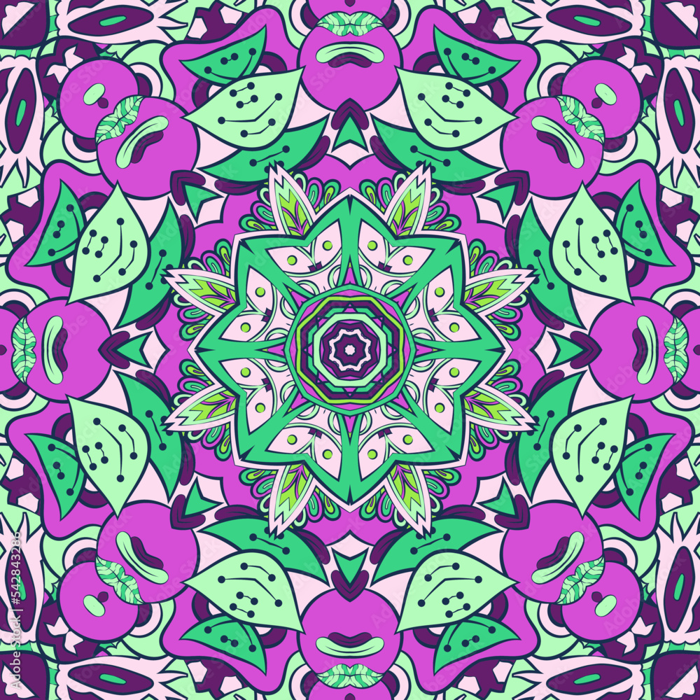 Seamless tile texture. Tracery mehndi design image. Ethnic doodle art ...