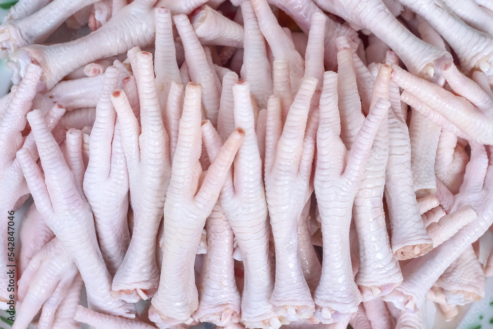 Chicken feet pile thai food top view background Stock Photo | Adobe Stock