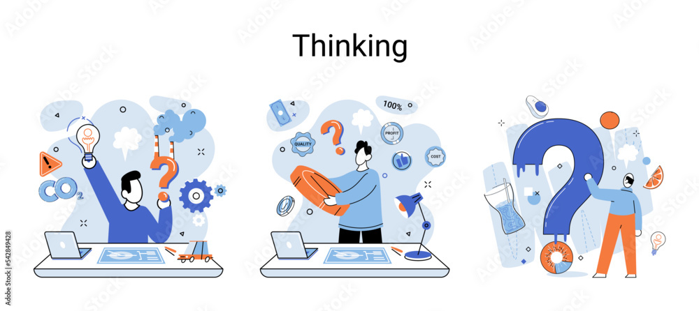Thinking process of functioning of consciousness, which determines ...