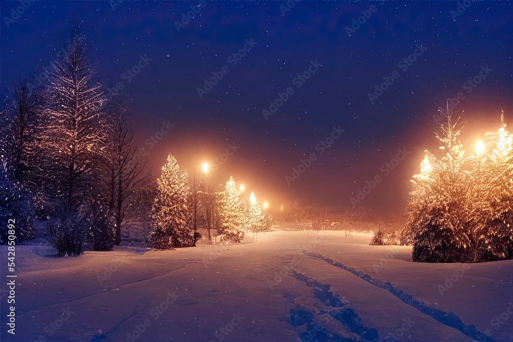 Snowy Lights Backgrounds