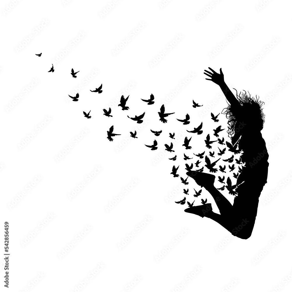 Flying Theme Png Format With Transparent Background Stock Illustration ...