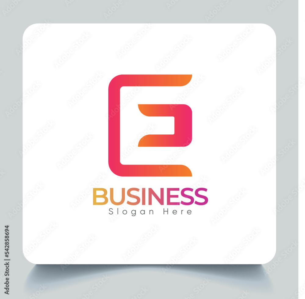 Simple Letter E Logo design, Unique Concept, And White Background. E ...