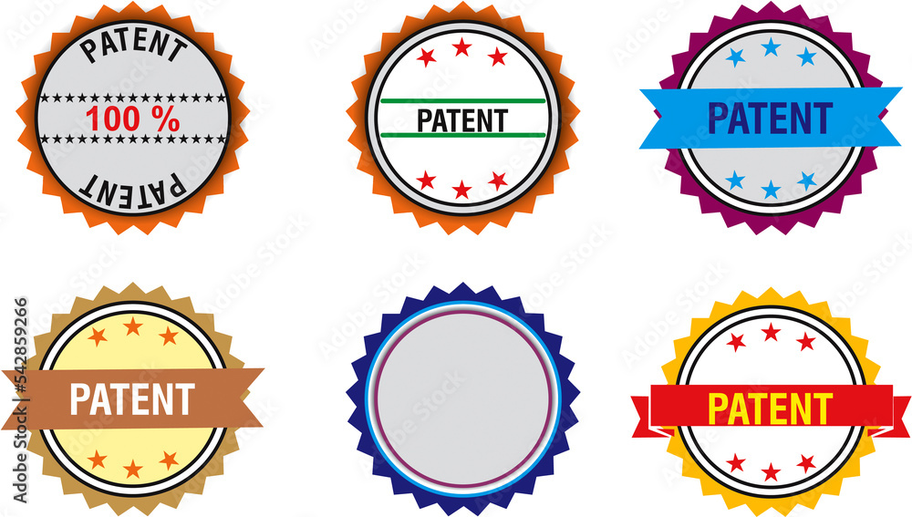 Set of patent product label, Tag, Sticker, Label or Badge For Product ...