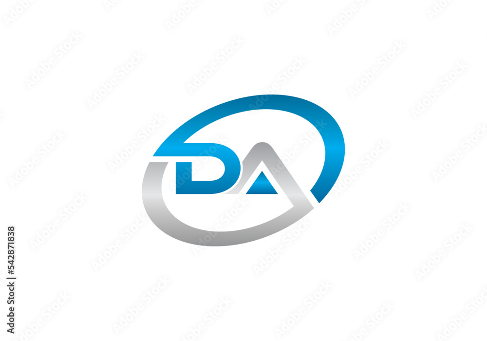 logo letter DA vector initial company icon business logo vector Stock ...