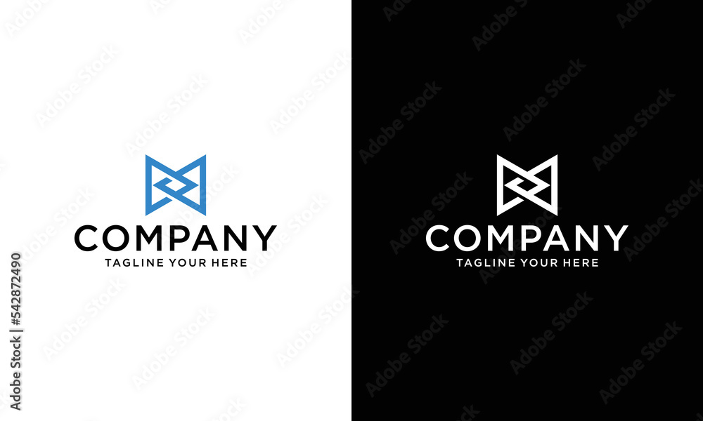 Letter M line logo design. Linear creative minimal monochrome monogram ...