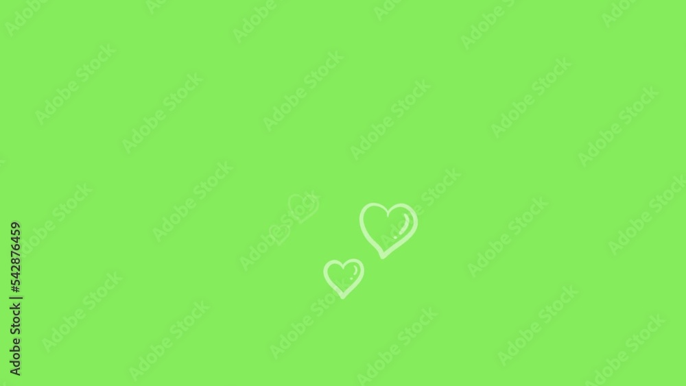 Heart in Hands Symbol, Love and Heart Sign Symbol on a Green Screen ...